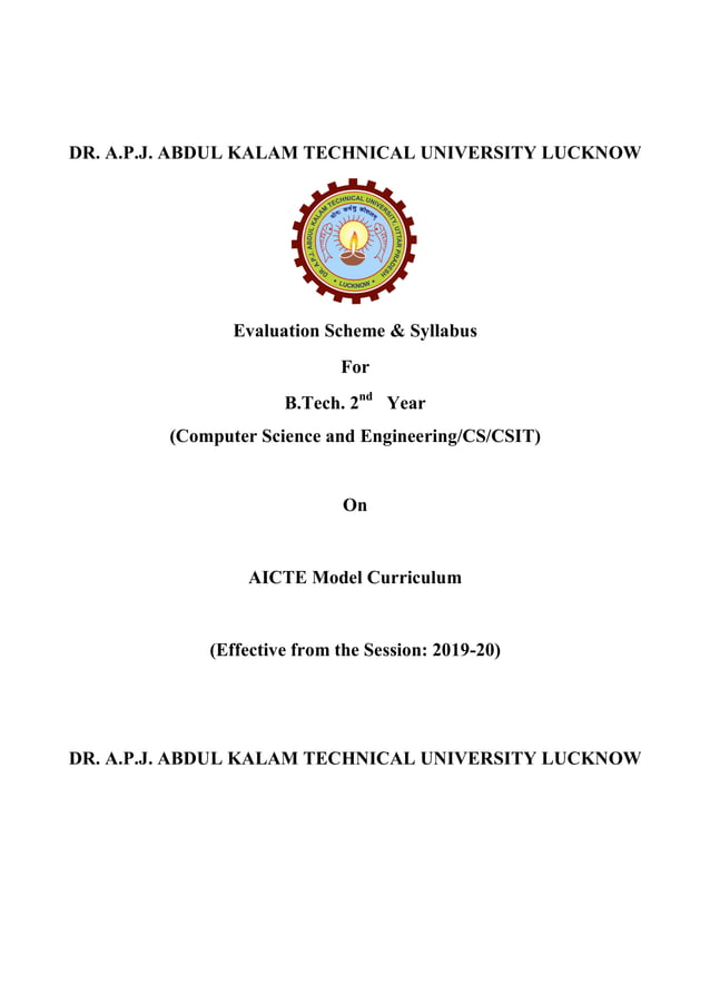 B.Tech 2nd Year CSE & CSIT AICTE Model Curriculum 2019-20.pdf