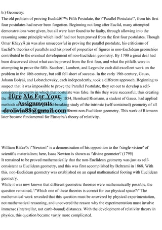 b.) GeometryThe old problem of proving Euclidâ€™s Fifth Postulate.pdf