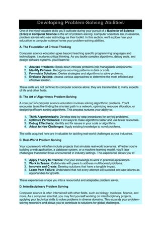 B.sc In Computer Science | PDF | Operating Systems | Computer Software and Applications