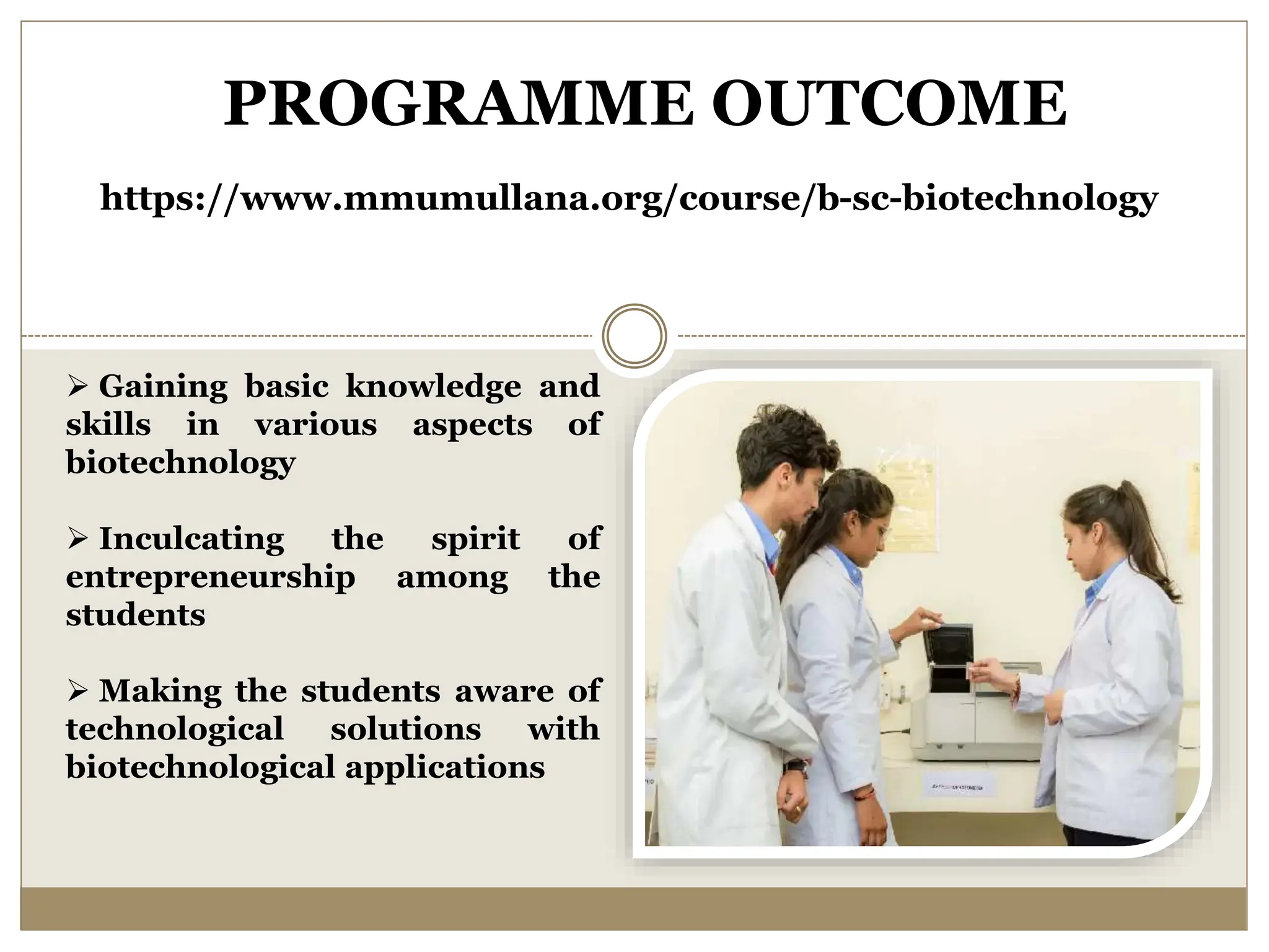 B.Sc. Biotechnology Hons. | PPTX