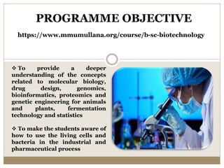 B.Sc. Biotechnology Hons. | PPTX