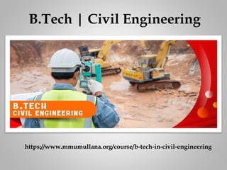 B.Tech Civil Engineering | PPTX