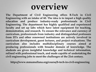B.Tech Civil Engineering | PPTX