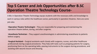 B.Sc Operation Theatre Technology Jobs, Scope, Salary in India | PPTX