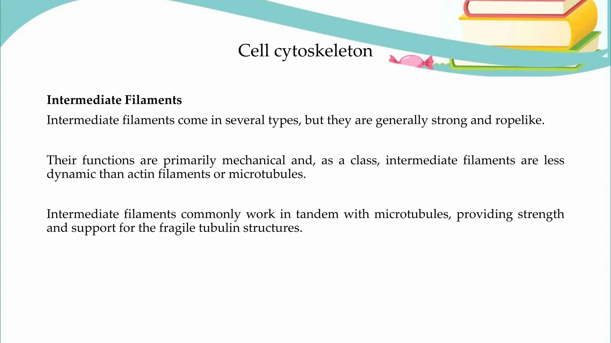 Cell cytoskeleton (filaments and their roles) | PPTX