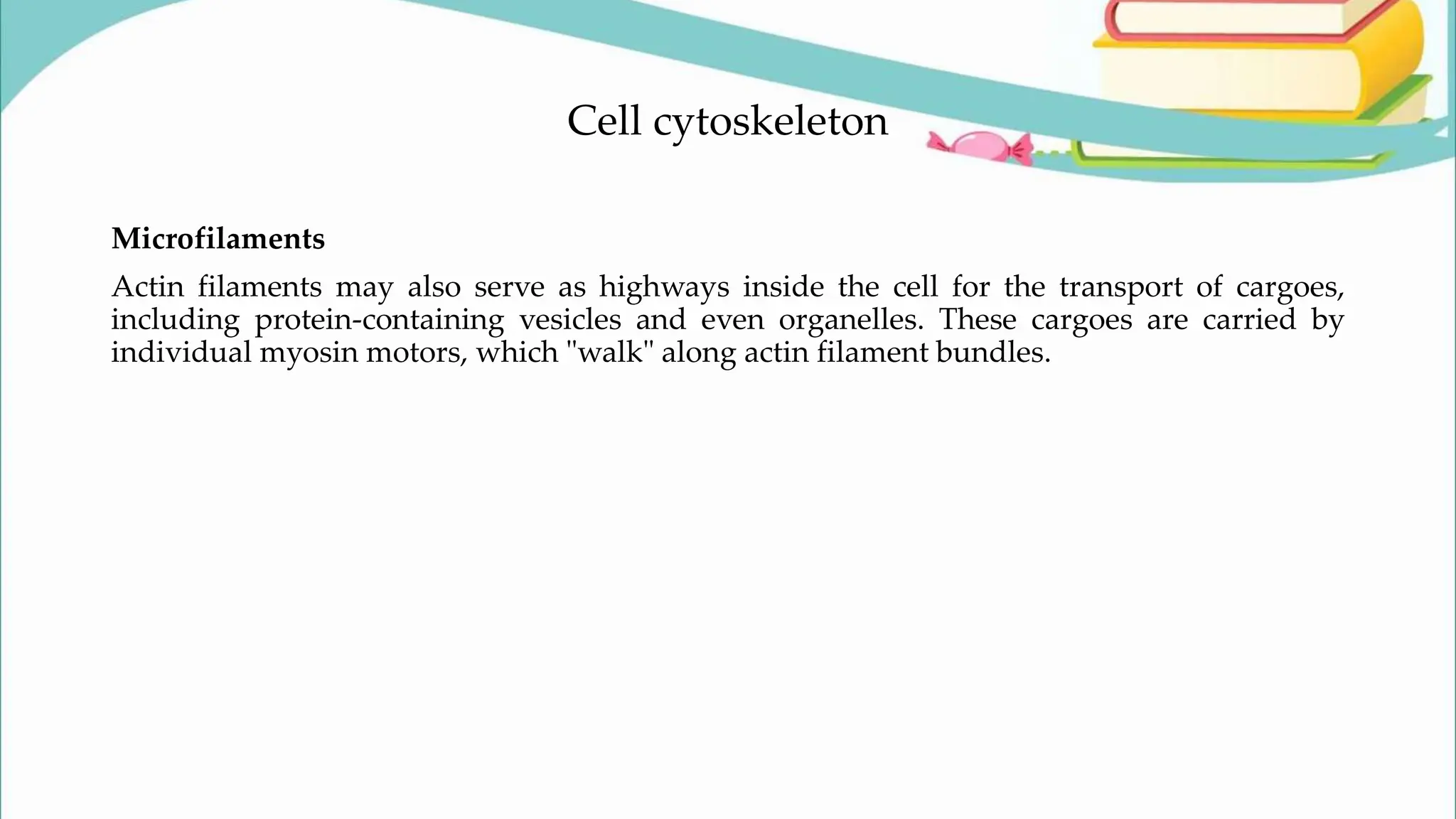 Cell cytoskeleton (filaments and their roles) | PPTX