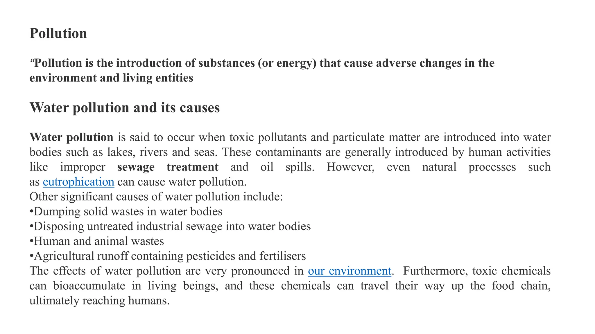 environment pollution and its chemistry | PPT