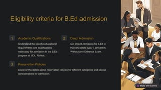 Complete Guide For B.Ed Direct Admission | PPTX