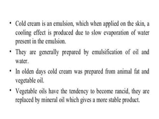COLD CREAM AND VANISHING CREAM, IP-I, PCI | PPSX