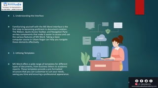MS Word Essentials: Creating Impressive Documents with Ease | PPT
