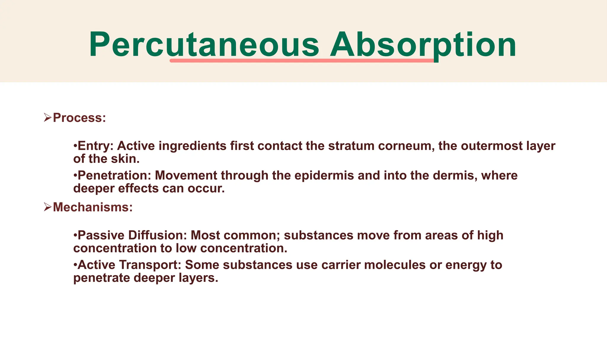 Topical Route of Administration and Percutaneous Absorption | PPTX