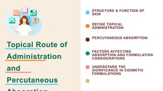 Topical Route of Administration and Percutaneous Absorption | PPTX