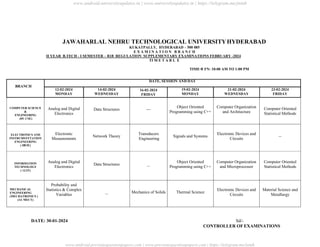 B.Tech 2-1 R18 timetable.pdf 123456788990 | PDF | Technology Industry | Industries