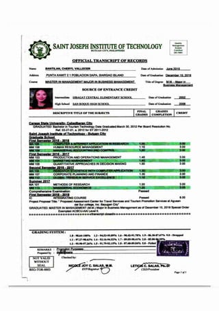 TOR & CERTIFICATES SAMPLE FOR YOU TO SEE | PDF
