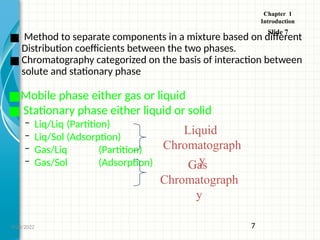 B.Sc I yr Chromatography ppt for Undergraduate Courses | PPTX