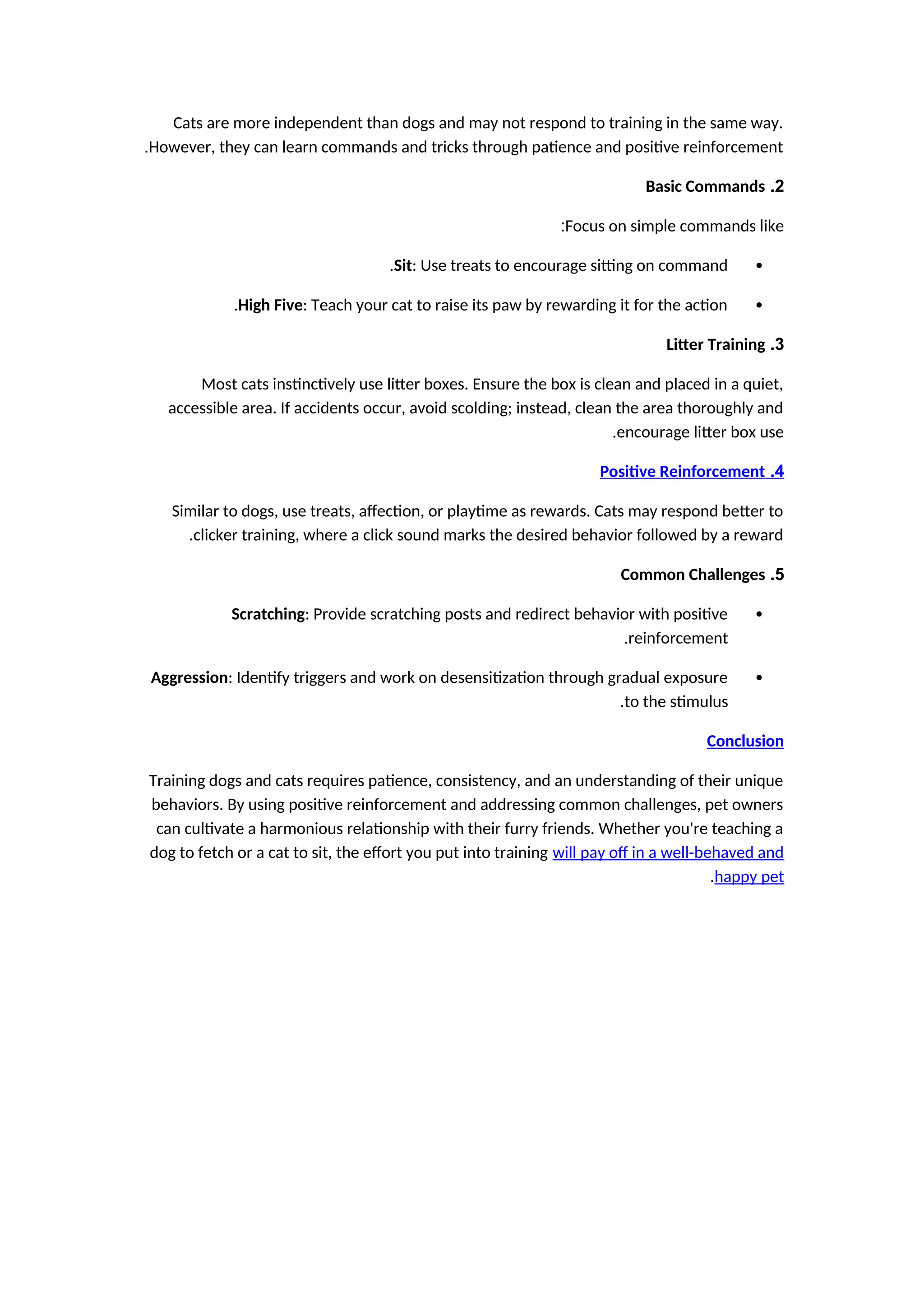Training Your Dogs And cats and learning | DOCX