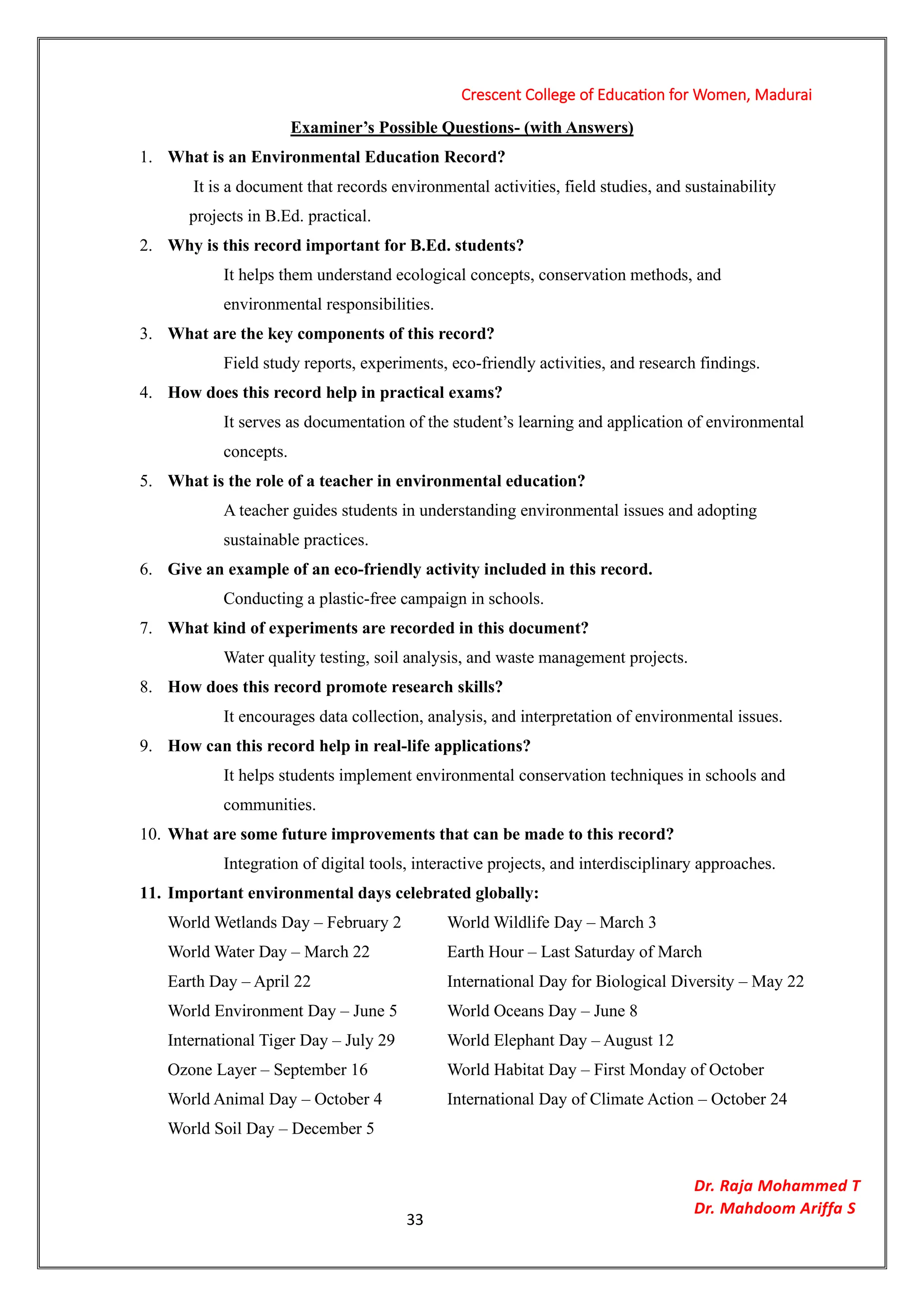 B.Ed. Practical Record & Viva Guide | TNTEU | B.Ed. III Semester & II ...