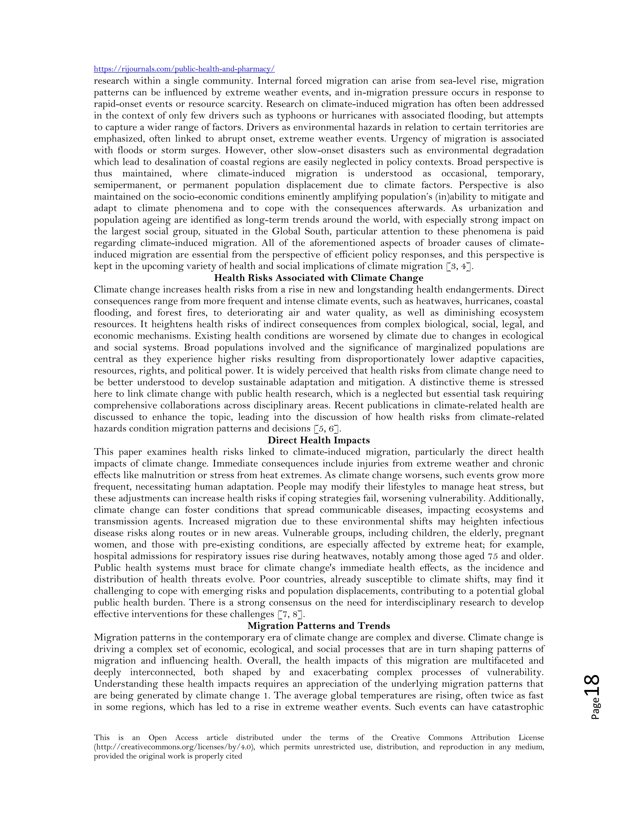 Health Impacts of Climate-Induced Migration (www.kiu.ac.ug) | PDF