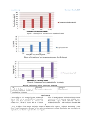 Bio-Ethanol Production from Cassava Waste Peels using Acid Hydrolysis and Fermentation Process ...