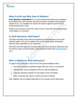 B.Ed Admission2025 Now Open– Apply Without Entrance Exam.pdf