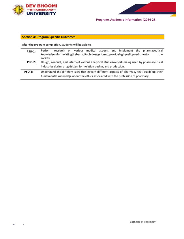 B.Pharmacy Course 2024-28 Syllabus Pdf.. | PDF