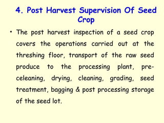 B.A.B.Seed certification phases in seed science and technology | PPTX