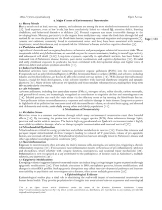 Environmental Neurotoxins and Human Brain Health: A Critical Review of ...