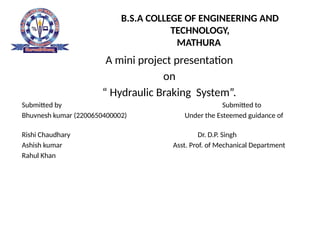 Mini project Aktu semester 5 Mechanical pptx | PPTX
