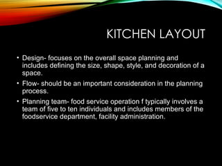 Kitchen Design & layout foe hospitality industry | PPTX