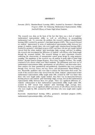 Situation-Based Leraning Assisted by Geometer's Sketchpad to Enhacing ...