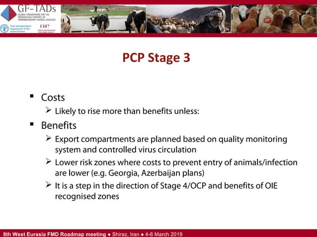 PCP-FMD New Guidelines for Stage Progression - Dr Bouda Ahmadi | PPT