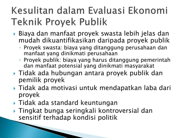perhitungan BC ratio, evaluasi peoyek dengan metode | PPT