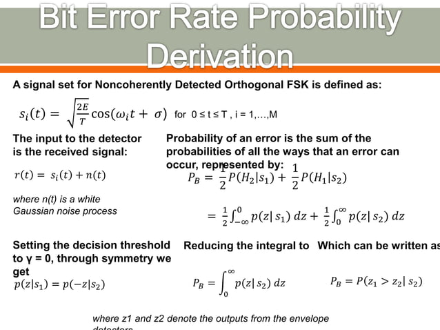 QFSK: BER and SER Derivation and Simulation | PPTX