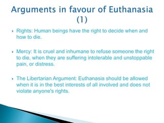 EUTHANSIA SHOULD BE LEGALISED | PPT