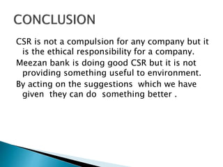 Mezan Bank CSR | PPTX