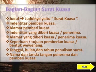 Surat Dagang & Surat Kuasa | PPT