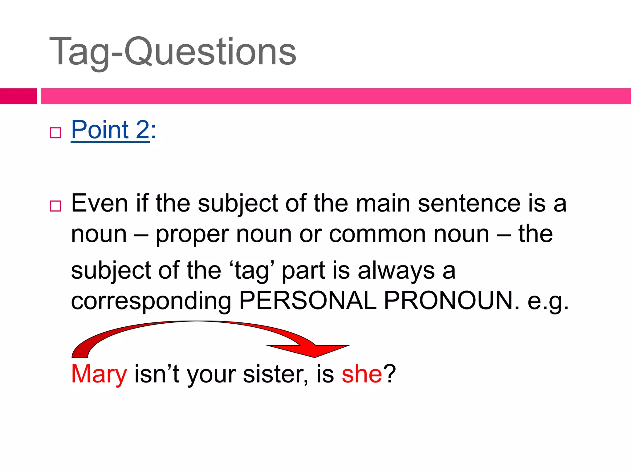Question Tags / Tags Questions | PPT