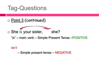 Question Tags / Tags Questions | PPT
