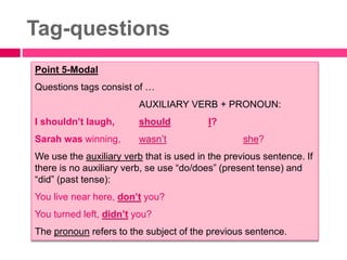 Question Tags / Tags Questions | PPT
