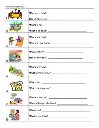 B. introduction to wh questions handouts a - n | PDF | Adult Education ...