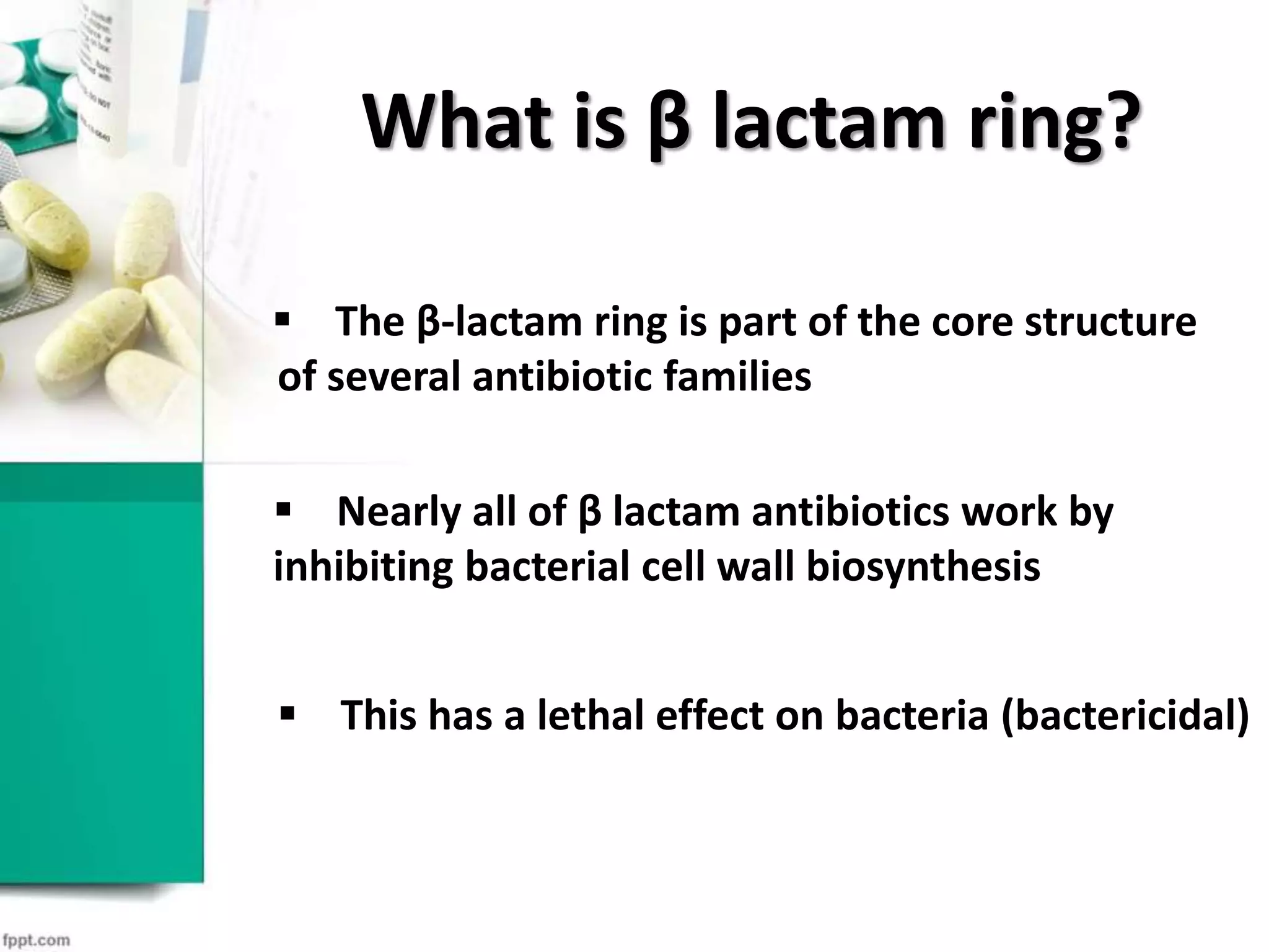 Beta-Lactam Antibiotics | PPTX