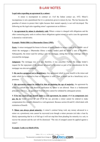 LLB law-notes-unit-1-contract-act | PDF