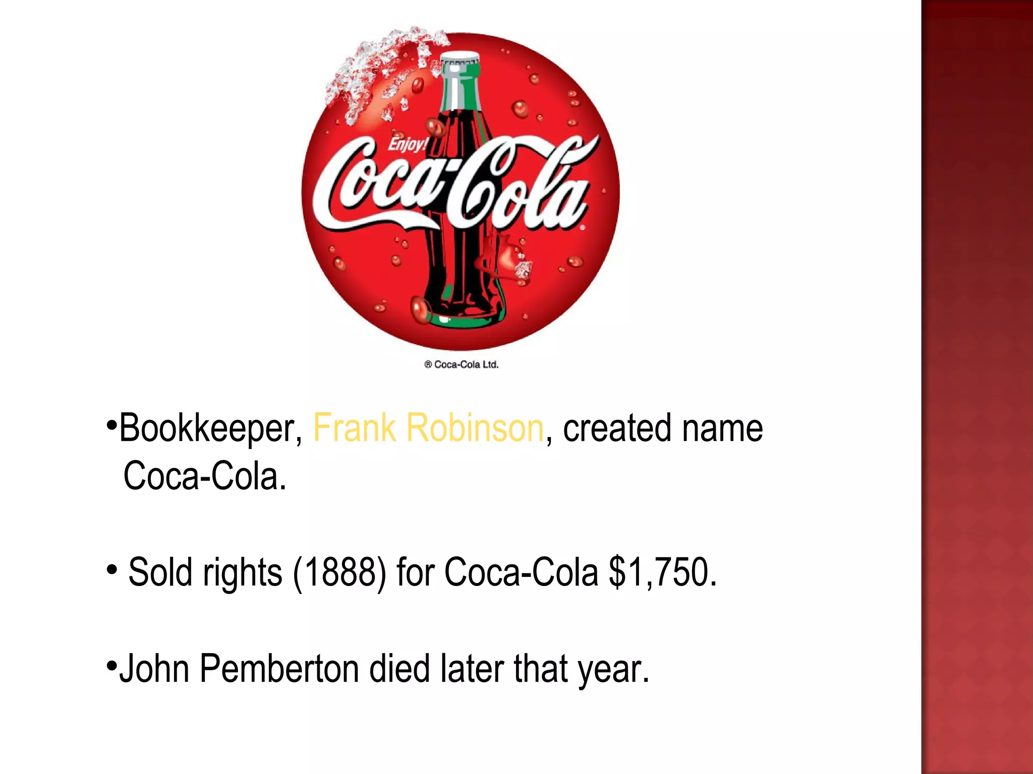 B. Lord Invention Coca Cola | PPT