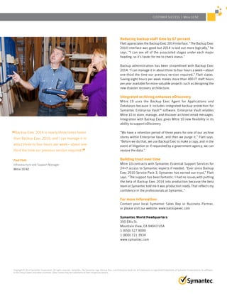 Backup Exec 2014 Customer Success Story - Mitre 10 | PDF