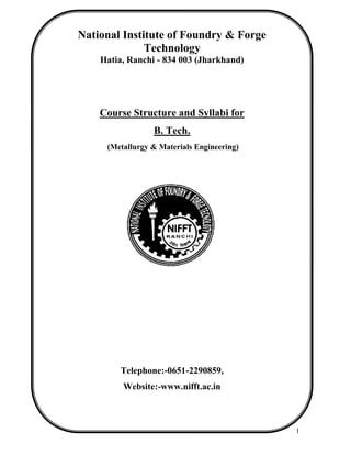 Metallurgy and Materials Engineering Syllabus | PDF