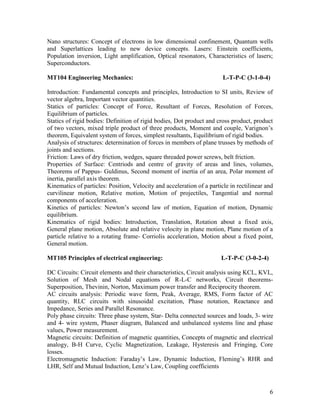 Metallurgy and Materials Engineering Syllabus | PDF