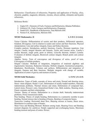 Metallurgy and Materials Engineering Syllabus | PDF