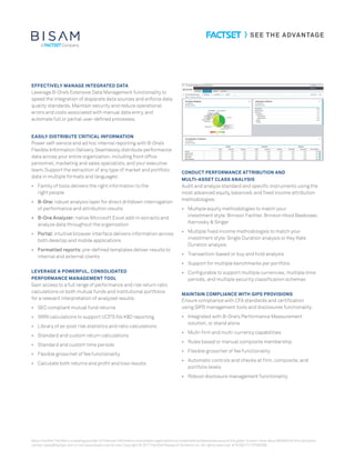 B one performance attribution brochure | PDF