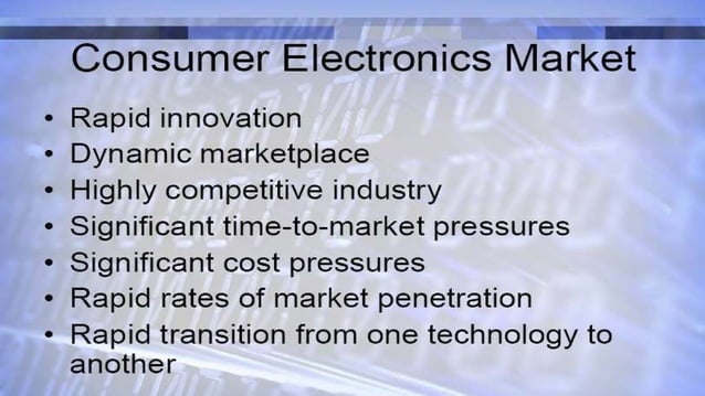 B Plan On Consumer Electronics | PPT