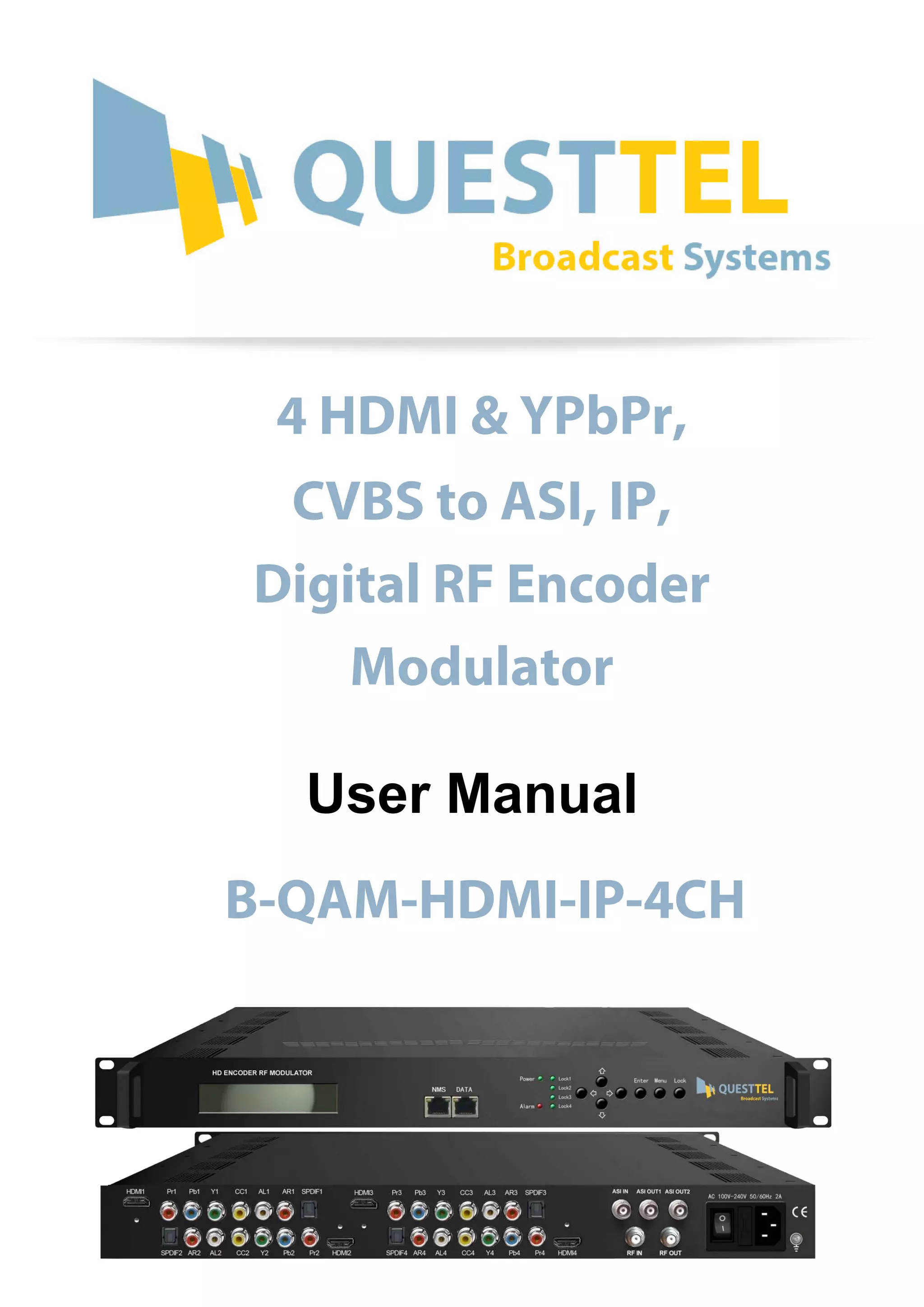 4 ch QAM Encoder-Modulator | PDF